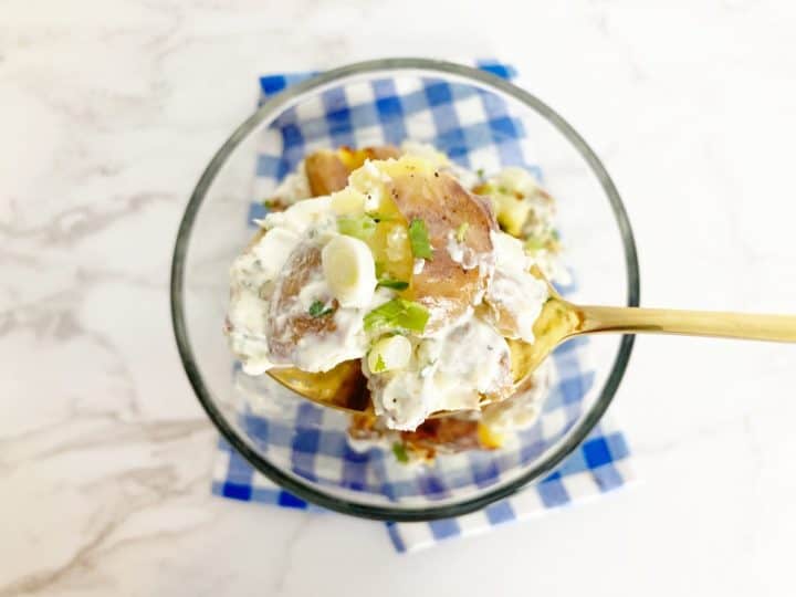 Viral Crispy Smashed Potato Salad